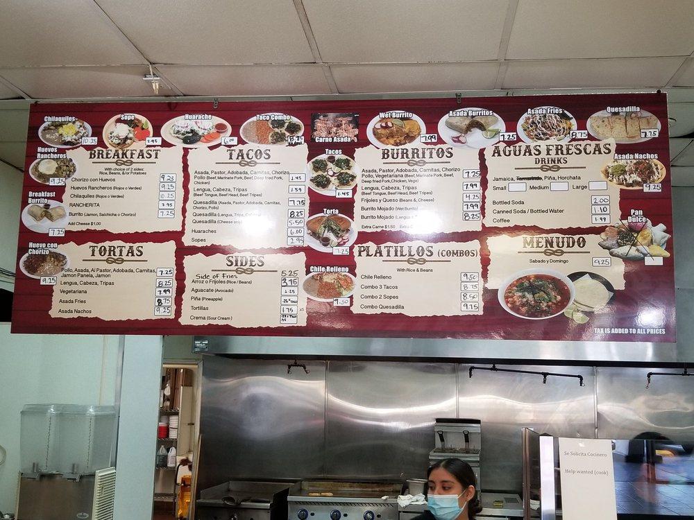 Menu at Con Madre Restaurant, Riverside