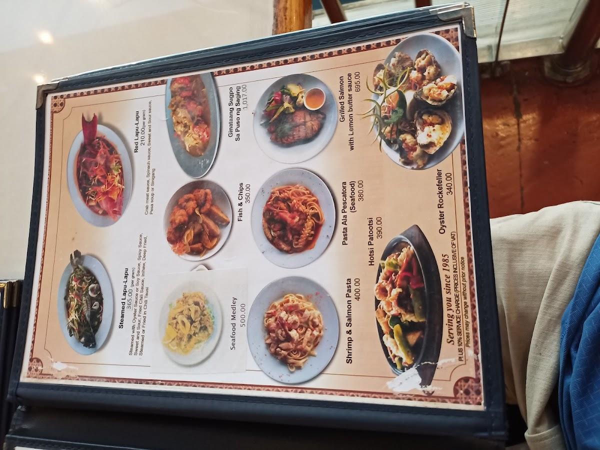 Menu at Harbor View Restaurant, Manila, South Dr