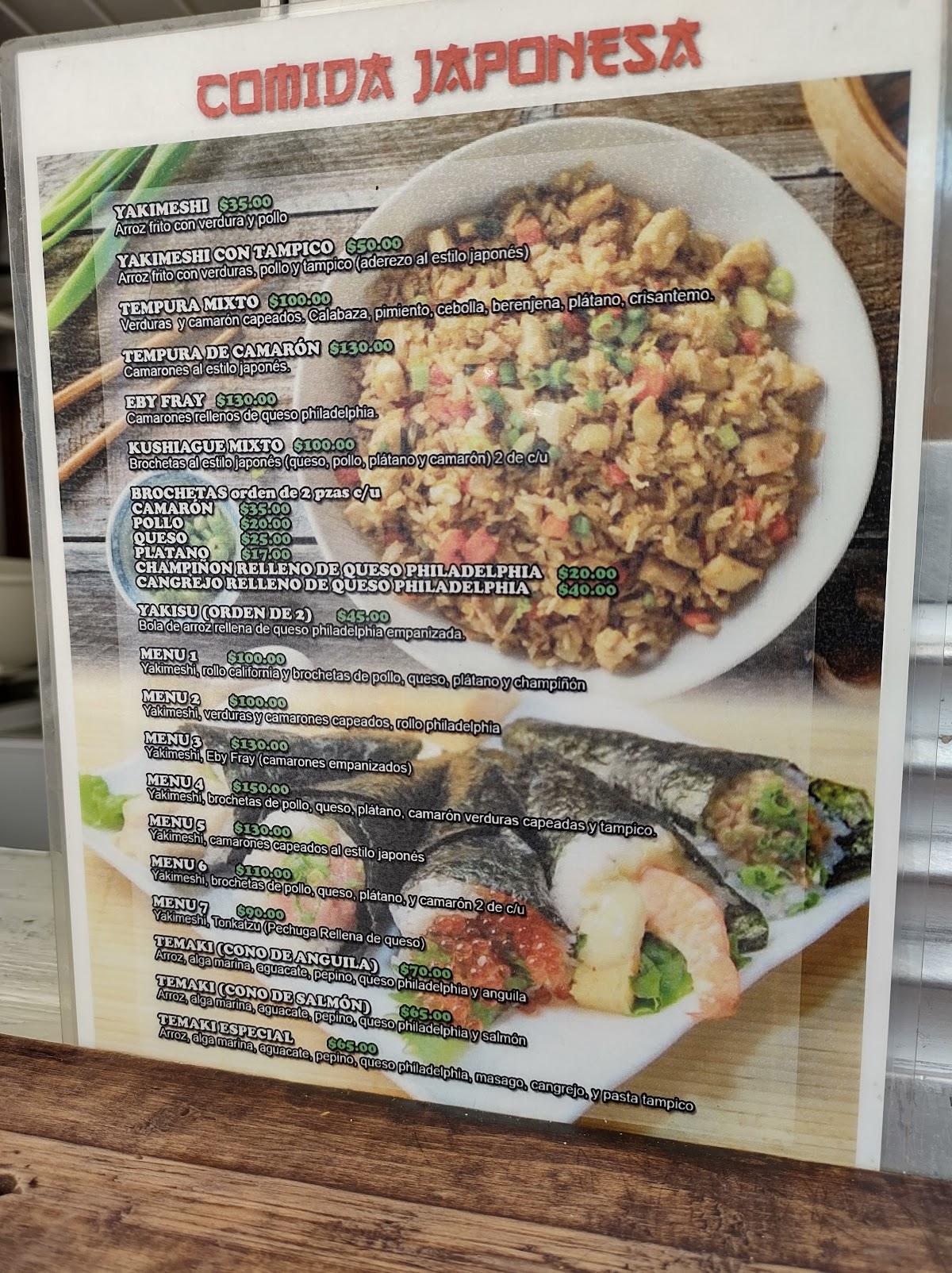 Menu at Sushi Mickey San restaurant, Ciudad López Mateos