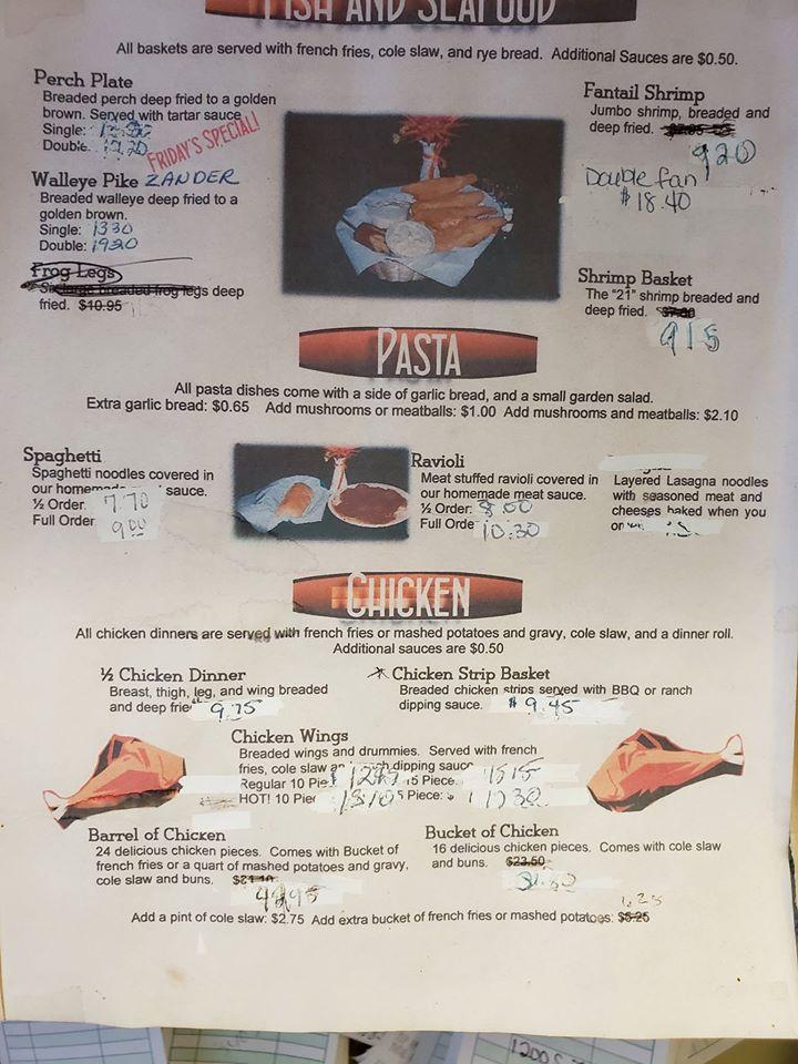 Menu at Aldo's Pizza pizzeria, Green Bay