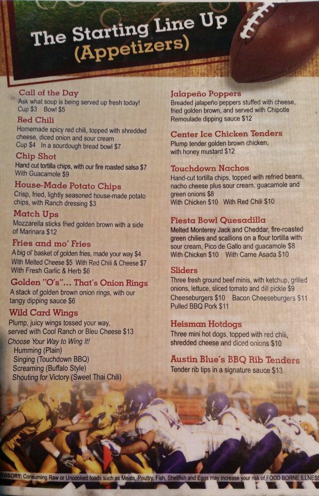 Menu at The Refinery restaurant, Brea