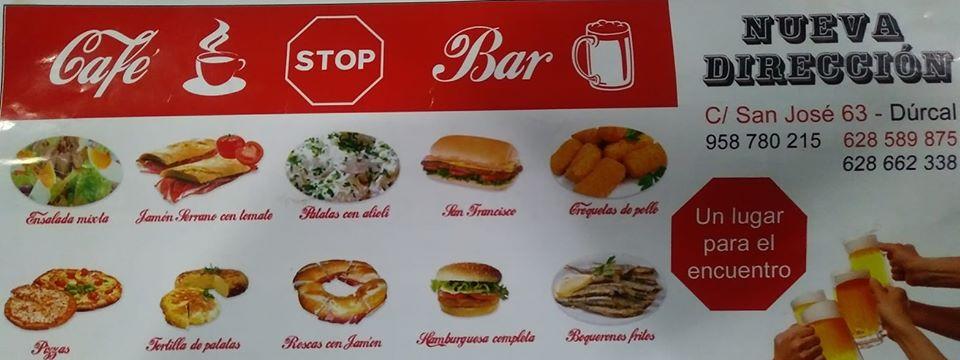 Menu at Cafe Bar Stop, Dúrcal