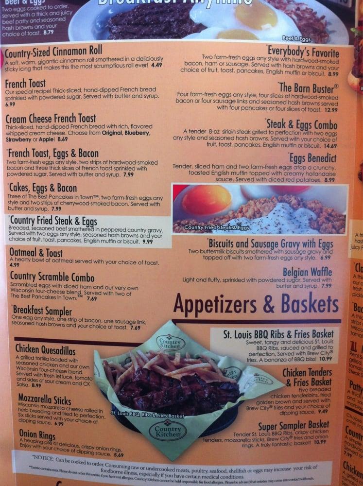 Menu at Country Kitchen restaurant, Atlantic City, Boardwalk