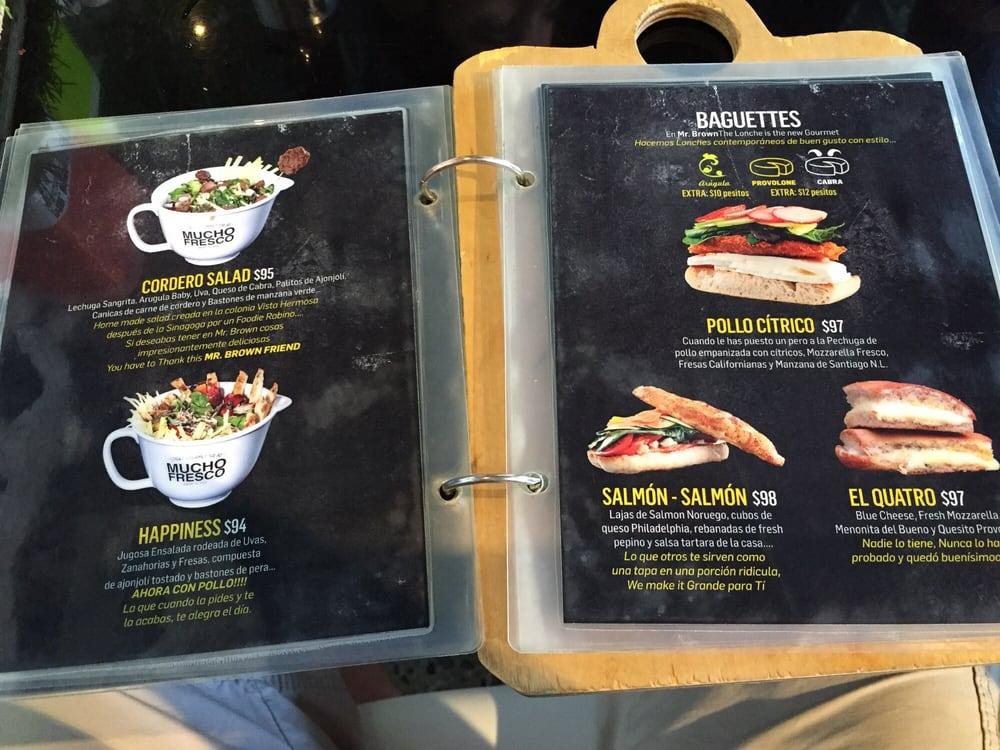 Menu at MR. BROWN San Jerónimo fast food, Monterrey, Av. Anillo ...