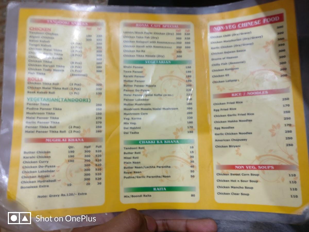 Menu at Minis Royal Cafe Restaurant, Gurugram