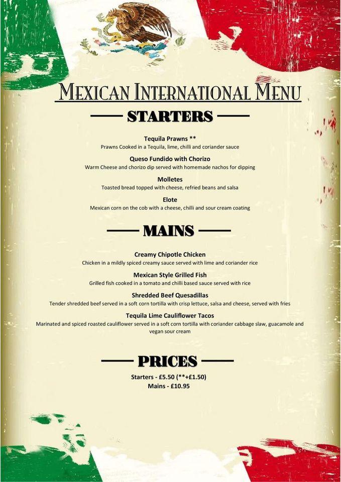 Menu at The Copper Mine pub & bar, Crook
