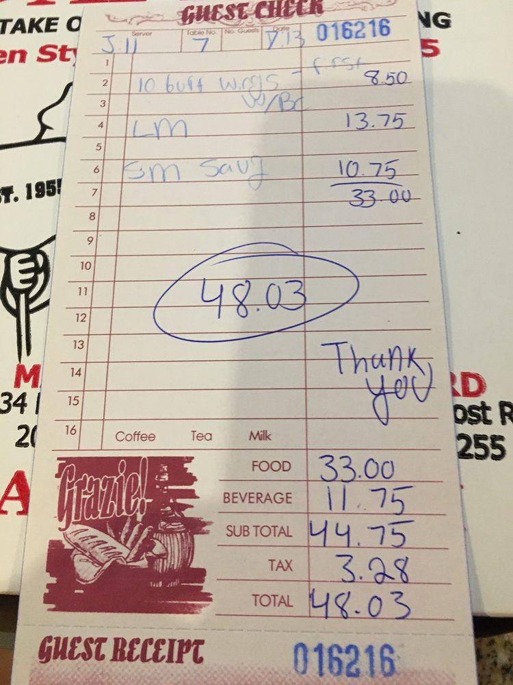 Menu at Grand Apizza pizzeria, Clinton