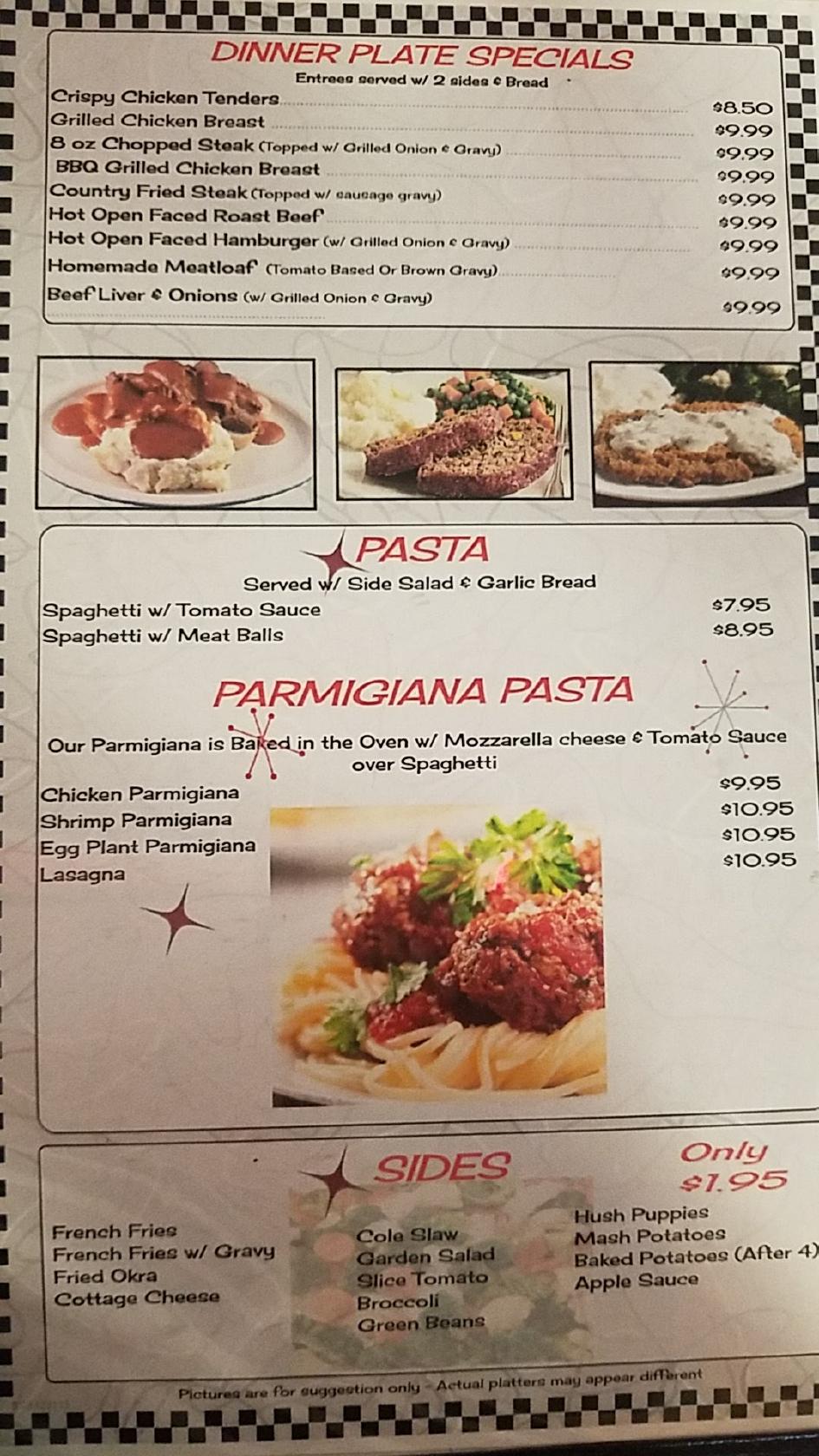 Menu at Old Time Diner restaurant, Leesburg
