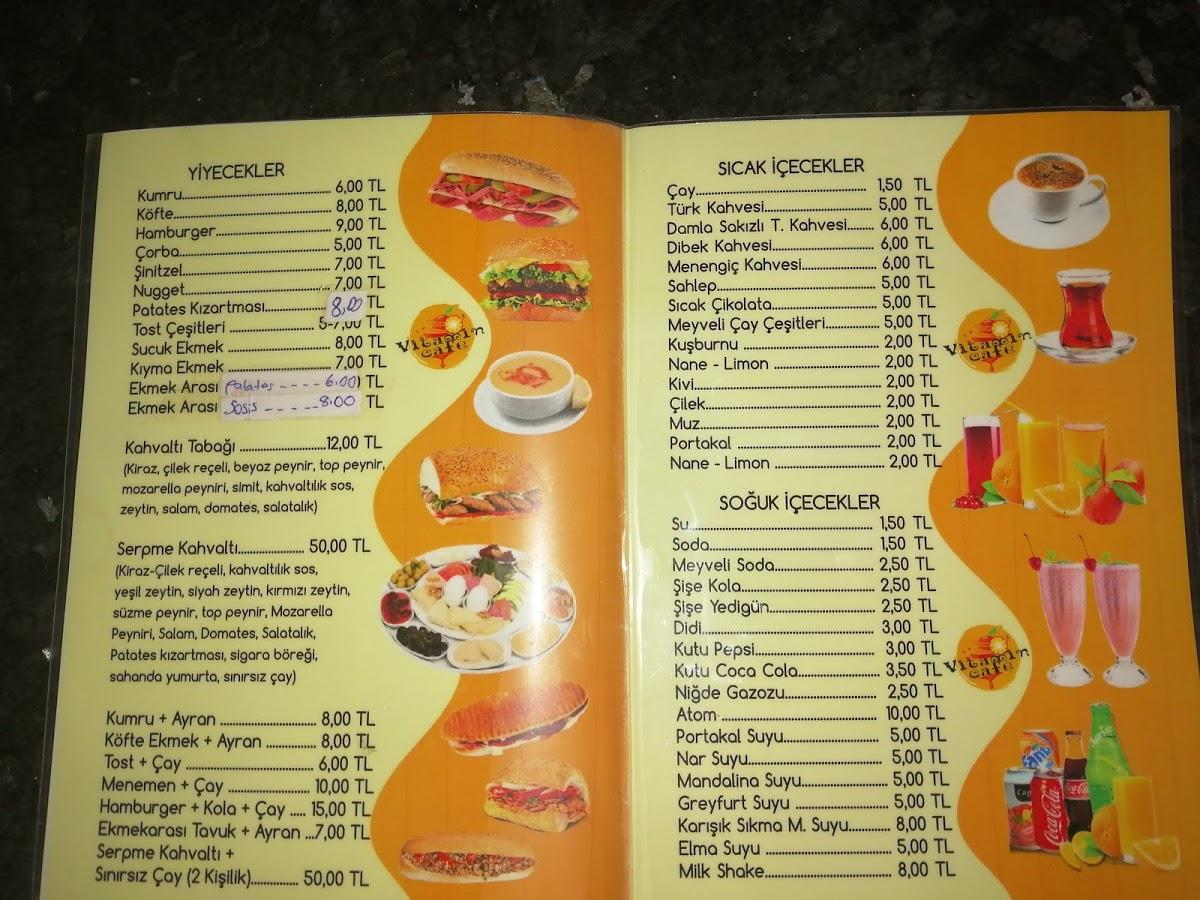 Menu at VİTAMİN CAFE, Bor