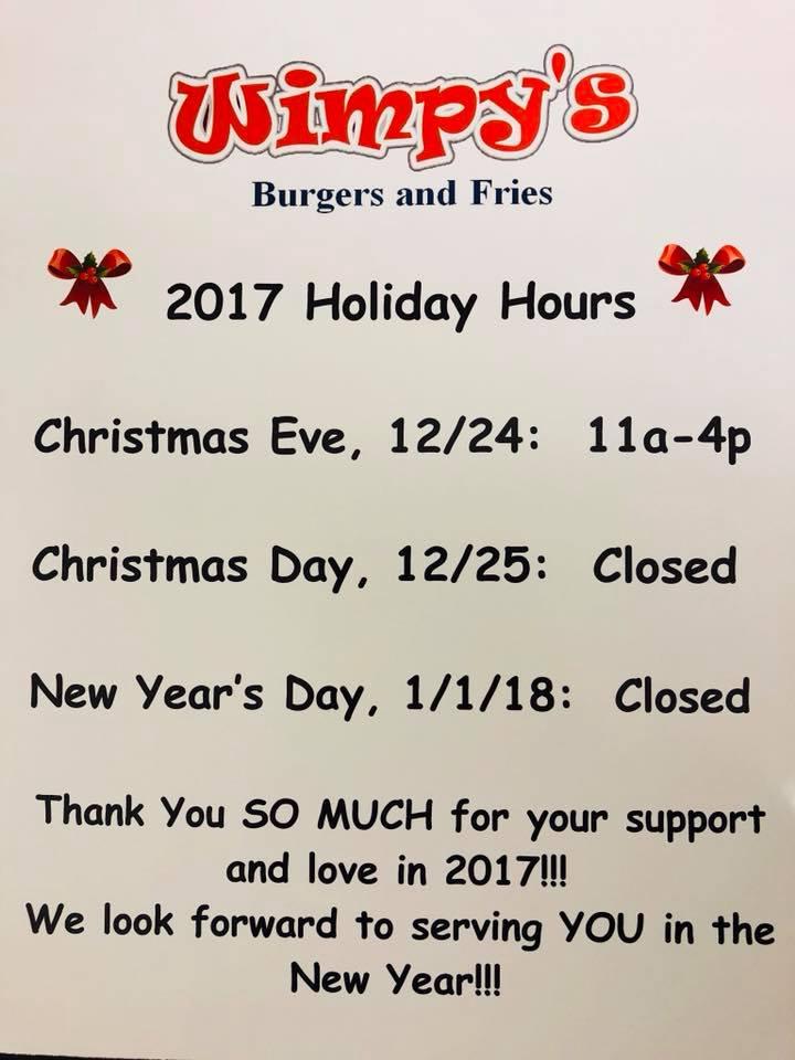 Menu at Wimpy's Burgers & Fries restaurant, Southaven, Goodman Rd E