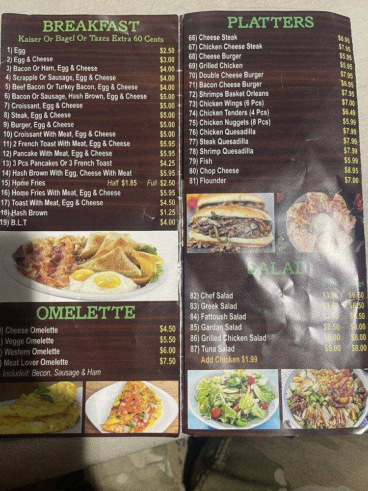 Menu at Grocery Basket restaurant, Dover