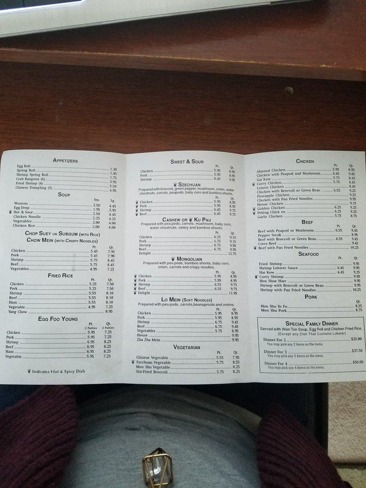 Menu at New China Moon restaurant, Livonia, Plymouth Rd