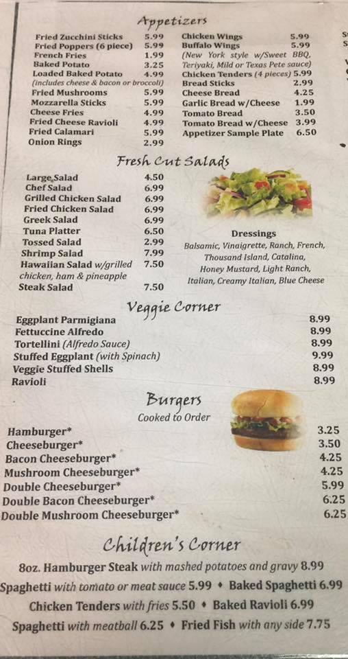 Menu at Pino's Pizza pizzeria, Brookneal
