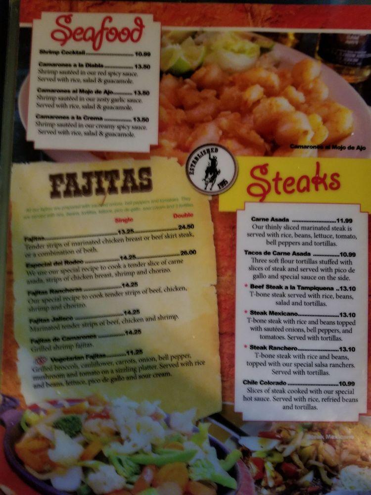 Menu at El Rodeo Mexican Restaurant, Urbandale, Douglas Ave