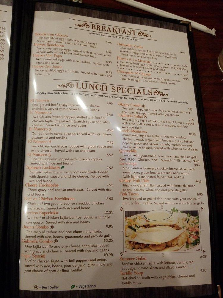 Menu at Hacienda Real restaurant, Fulshear, S Fry Rd Suite 101