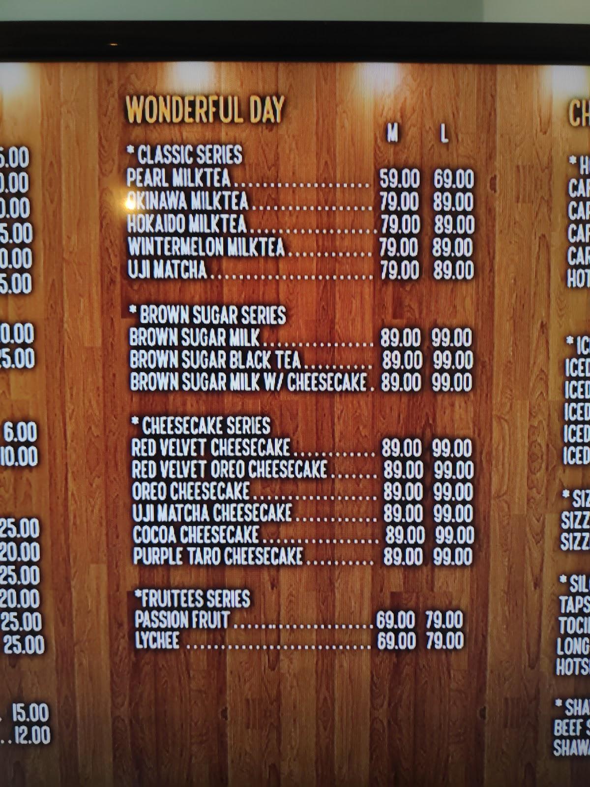 Menu at FOOD AVENUE - FOOD AND BEVERAGES STATION restaurant, Manila