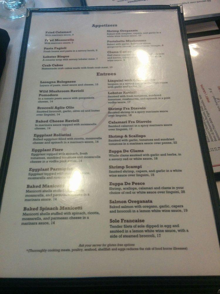 Menu at Fiore II Restaurant, Middletown