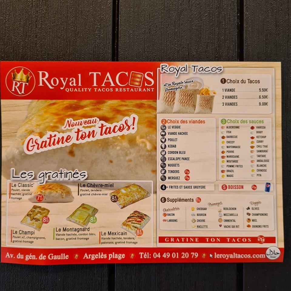 Menu at Le Royal restaurant, Perpignan, 128B Av. Maréchal Joffre