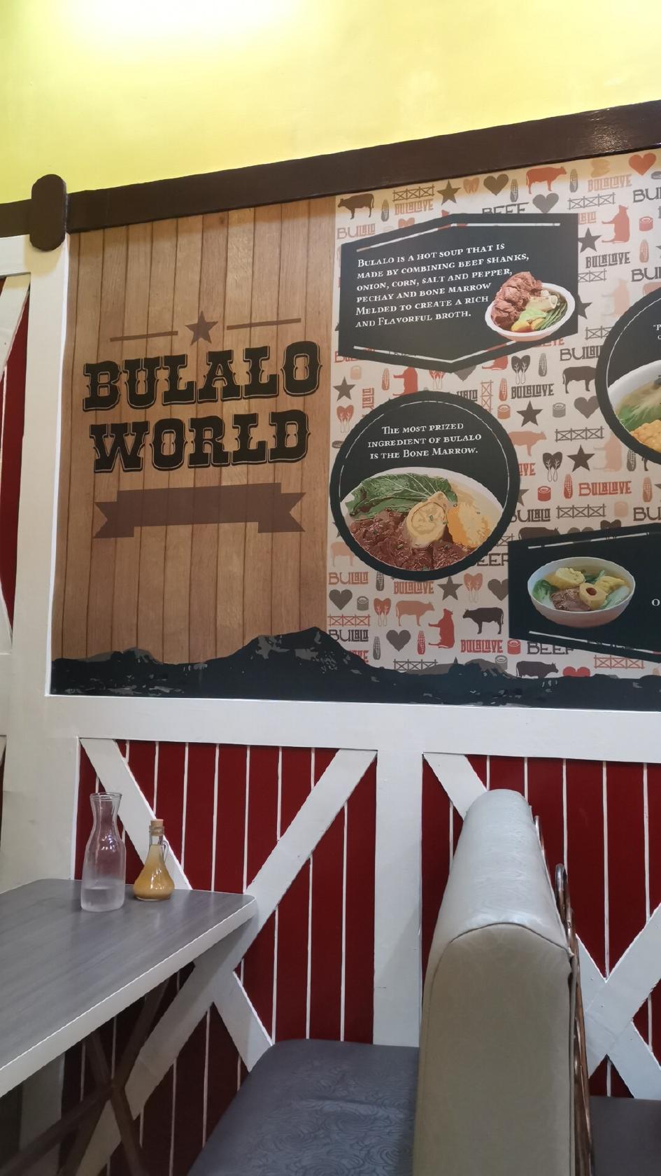 Menu at Bulalo World restaurant, Batangas