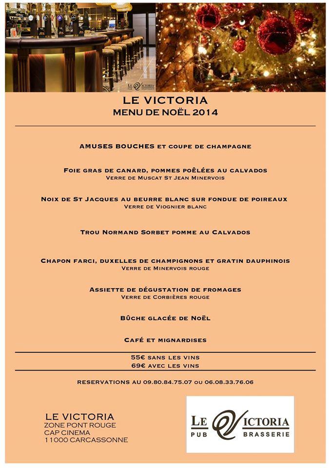 Menu at Le Victoria pub & bar, Carcassonne, Pont Rouge E