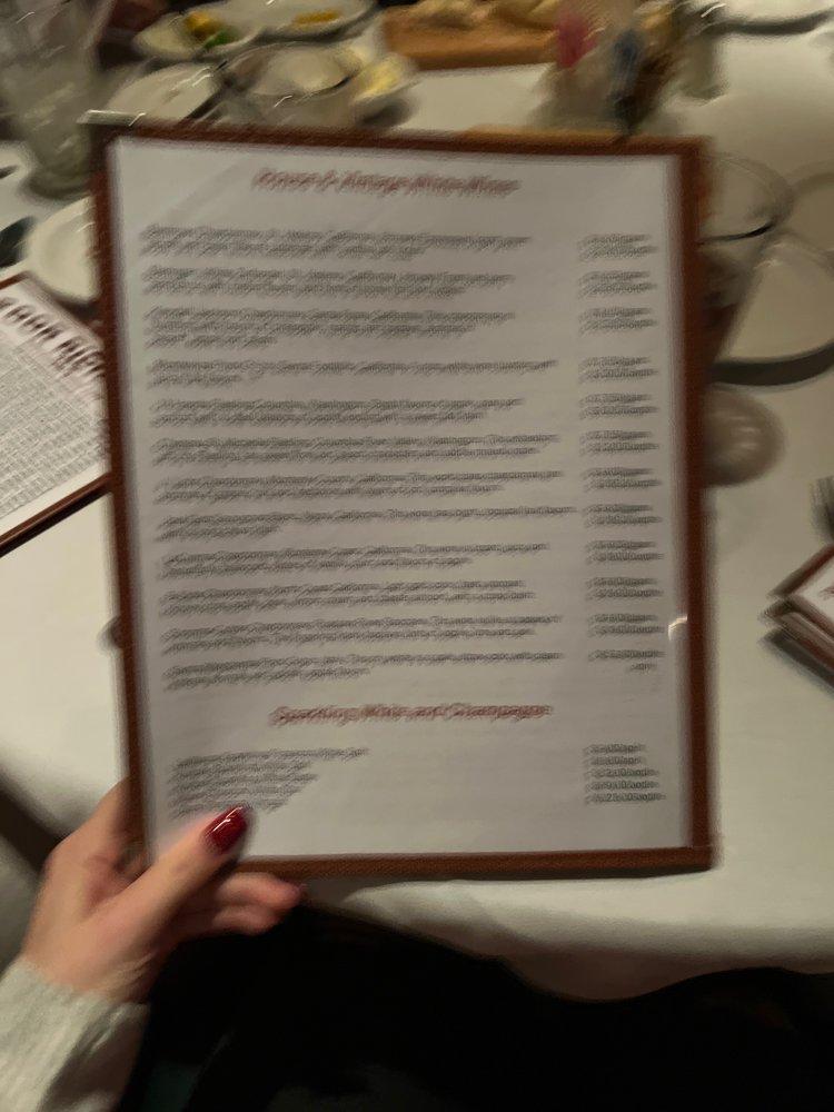 Menu at Poor Richard's Restaurant, Gainesville