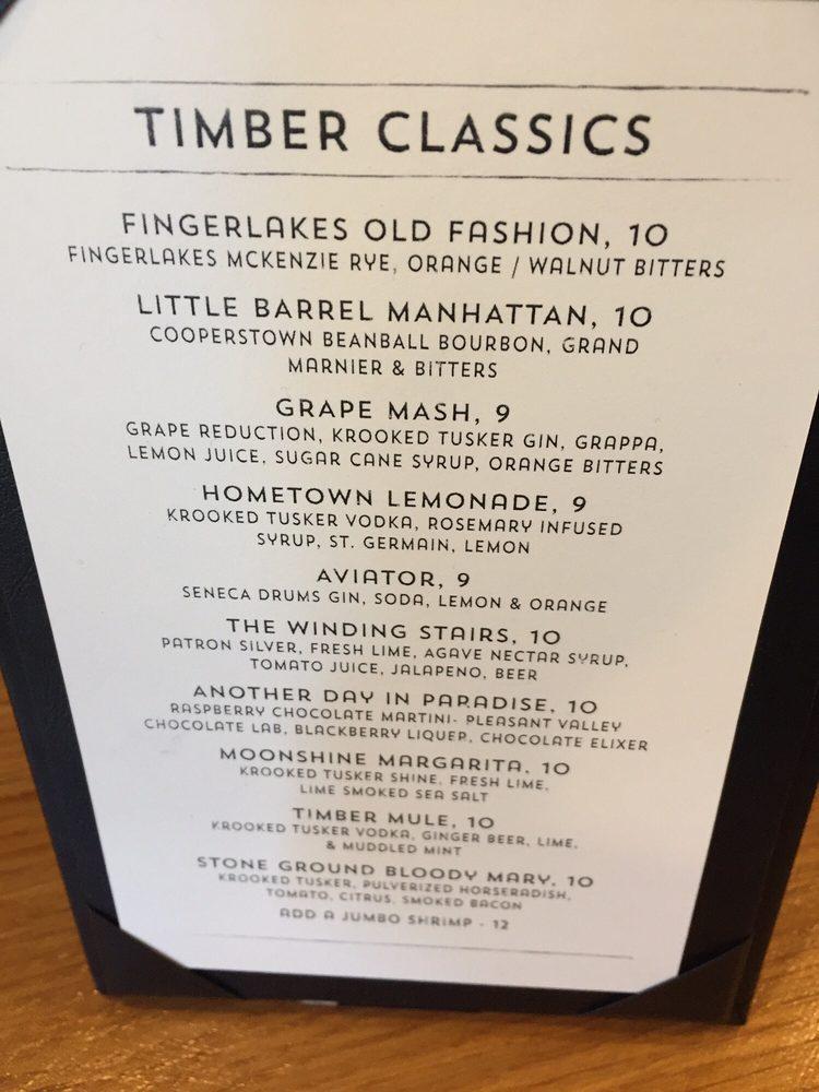 Menu at Timber Stone Grill pub & bar, Hammondsport