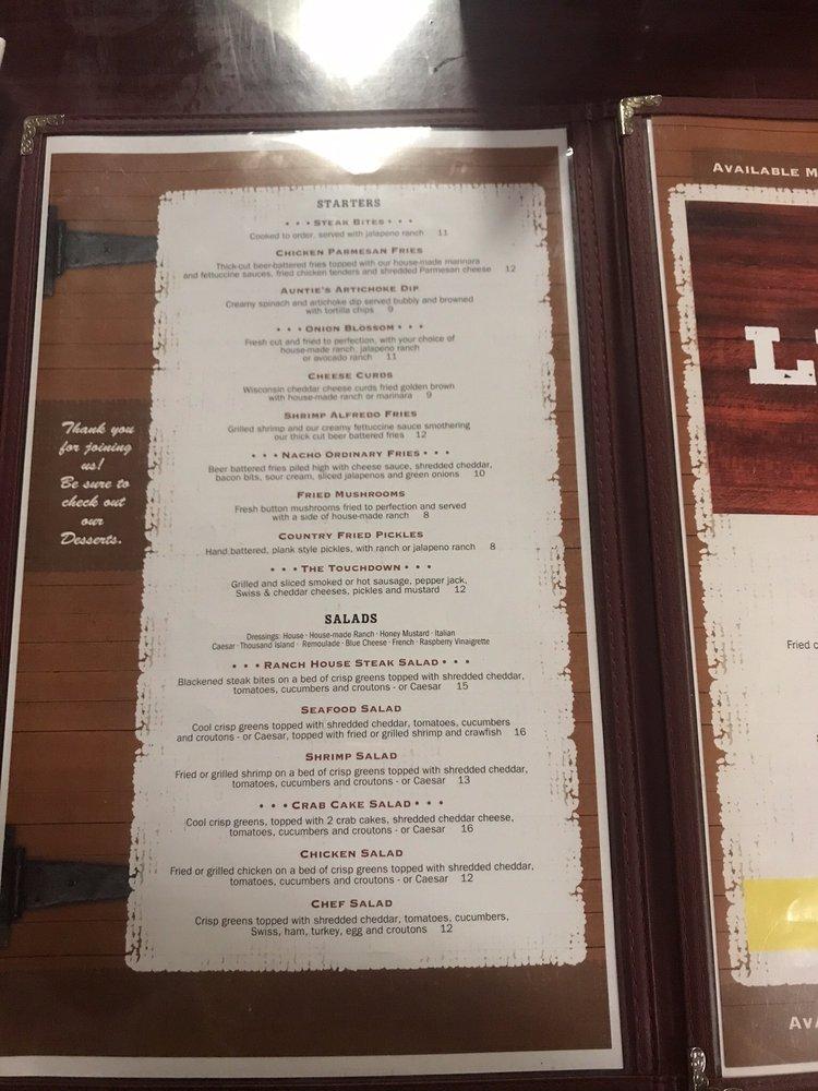 Menu at Central City Steak And Seafood steakhouse, Baton Rouge