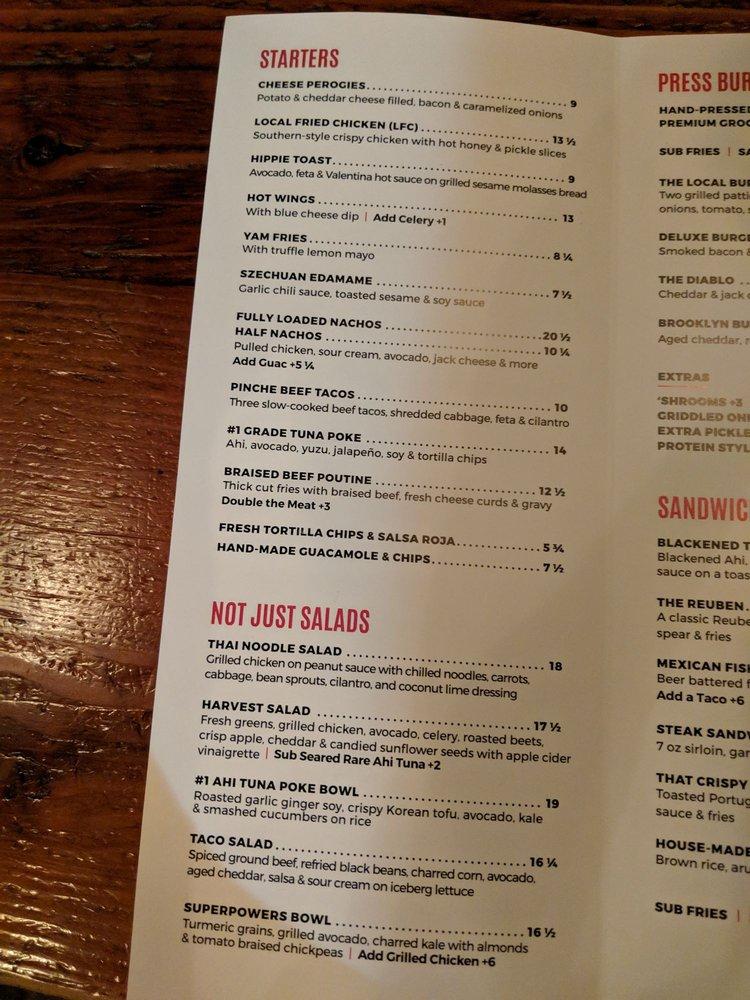 Menu at LOCAL Public Eatery Liberty Village, Toronto, 171 E Liberty St #100