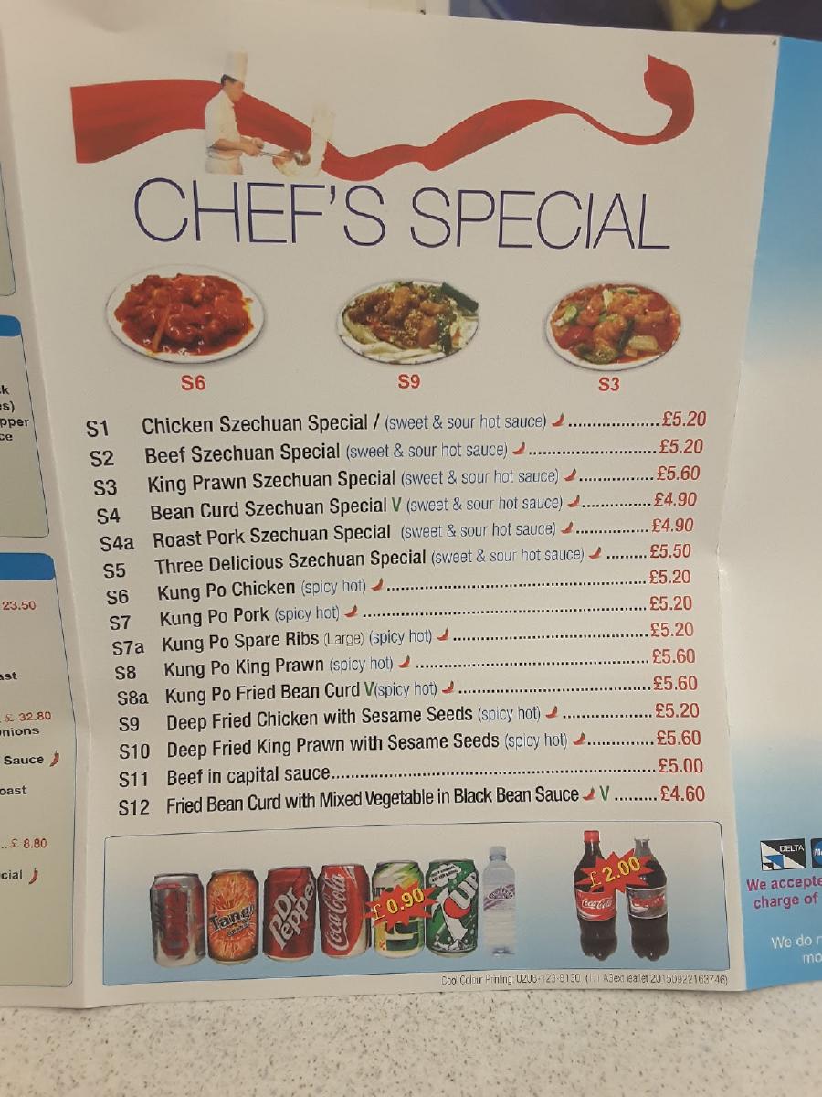 Menu at Maido House fast food, Cambridge