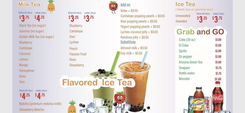 Menu at California Poké N Boba pub & bar, Santa Clarita