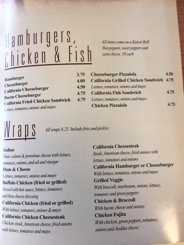 Menu at Carini's Italian Restaurant, Blue Ball