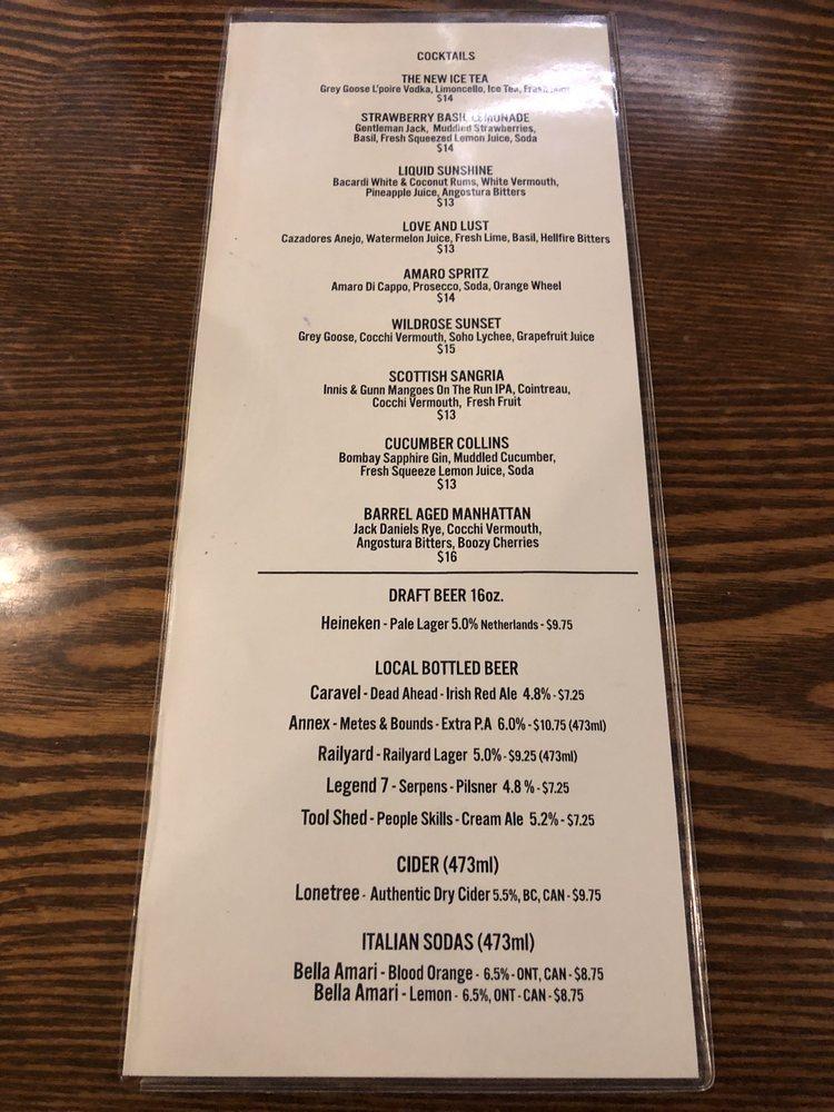 Carta del pub y bar Modern Ocean, Calgary, 107 10A St NW