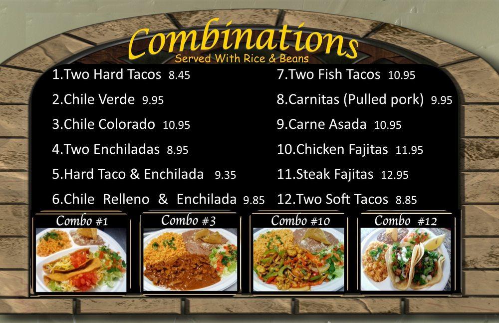 Menu at Mr Taco restaurant, Lompoc