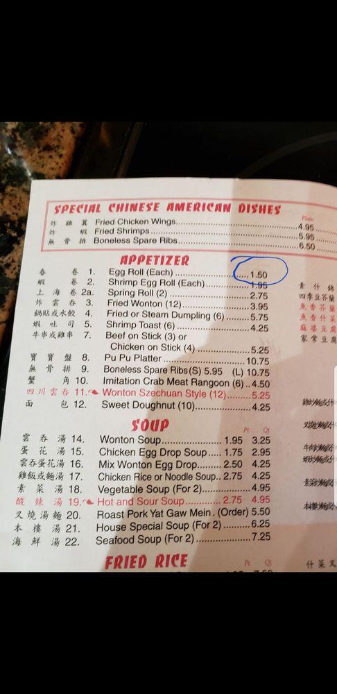 Menu at China Dragon restaurant, Tampa, Gunn Hwy