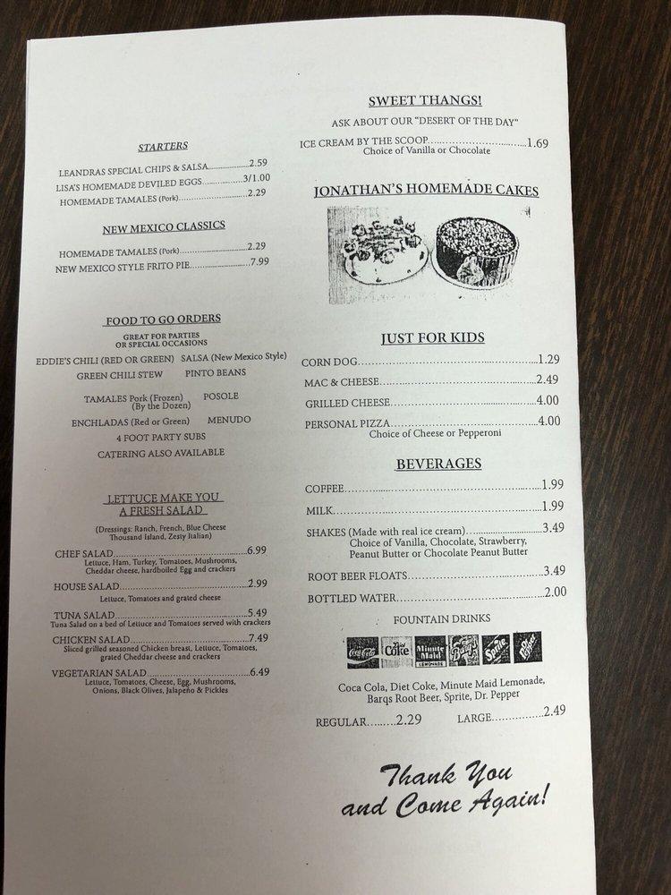 Menu at Eddie's Subs & More restaurant, Clovis