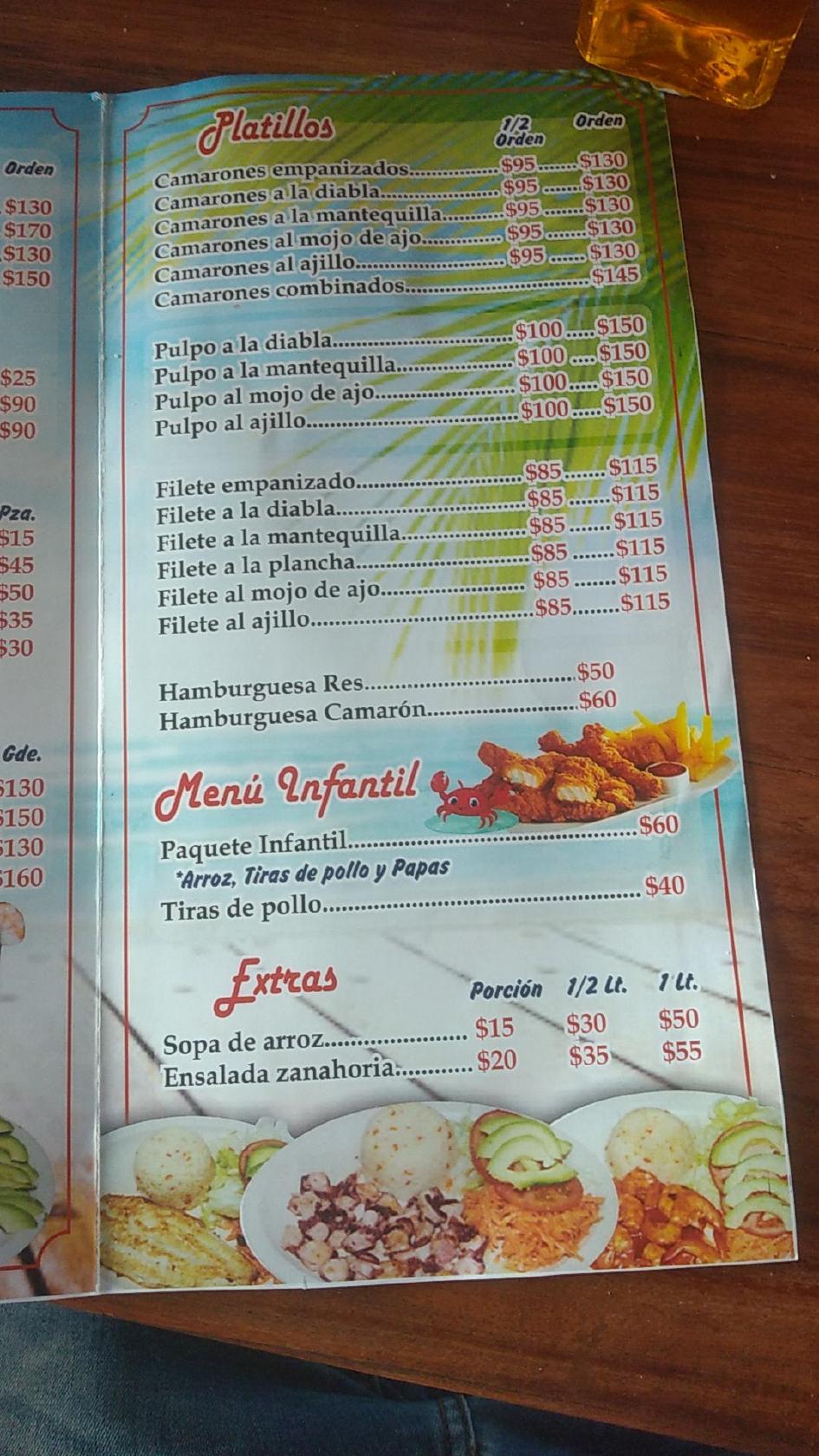 Menu at Mariscos Don Gau restaurant, Zapopan, Av Industria Textil 1650