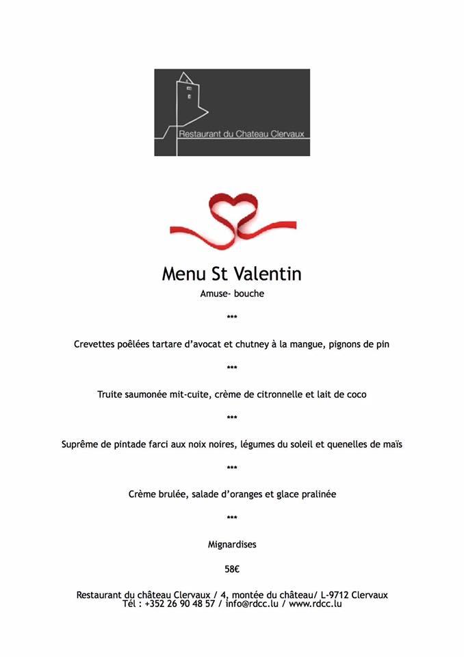 Menu at Restaurant du château, Clervaux