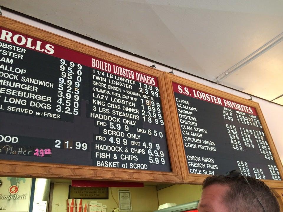 Menu at S&S Seafood restaurant, Fitchburg