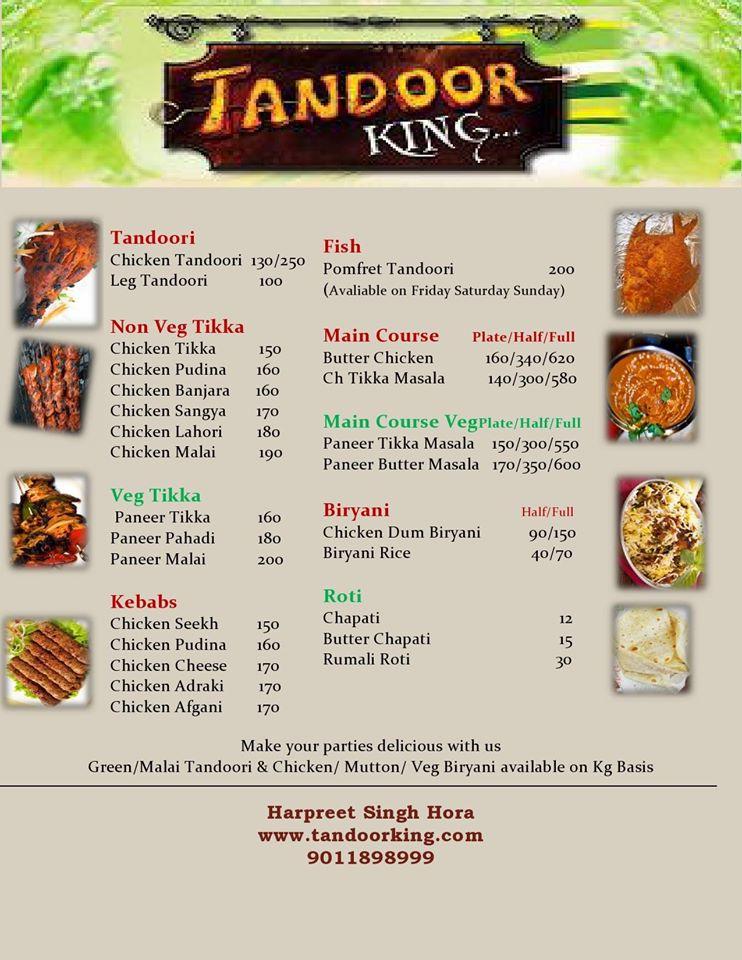 Menu at Tandoor KING, Nashik