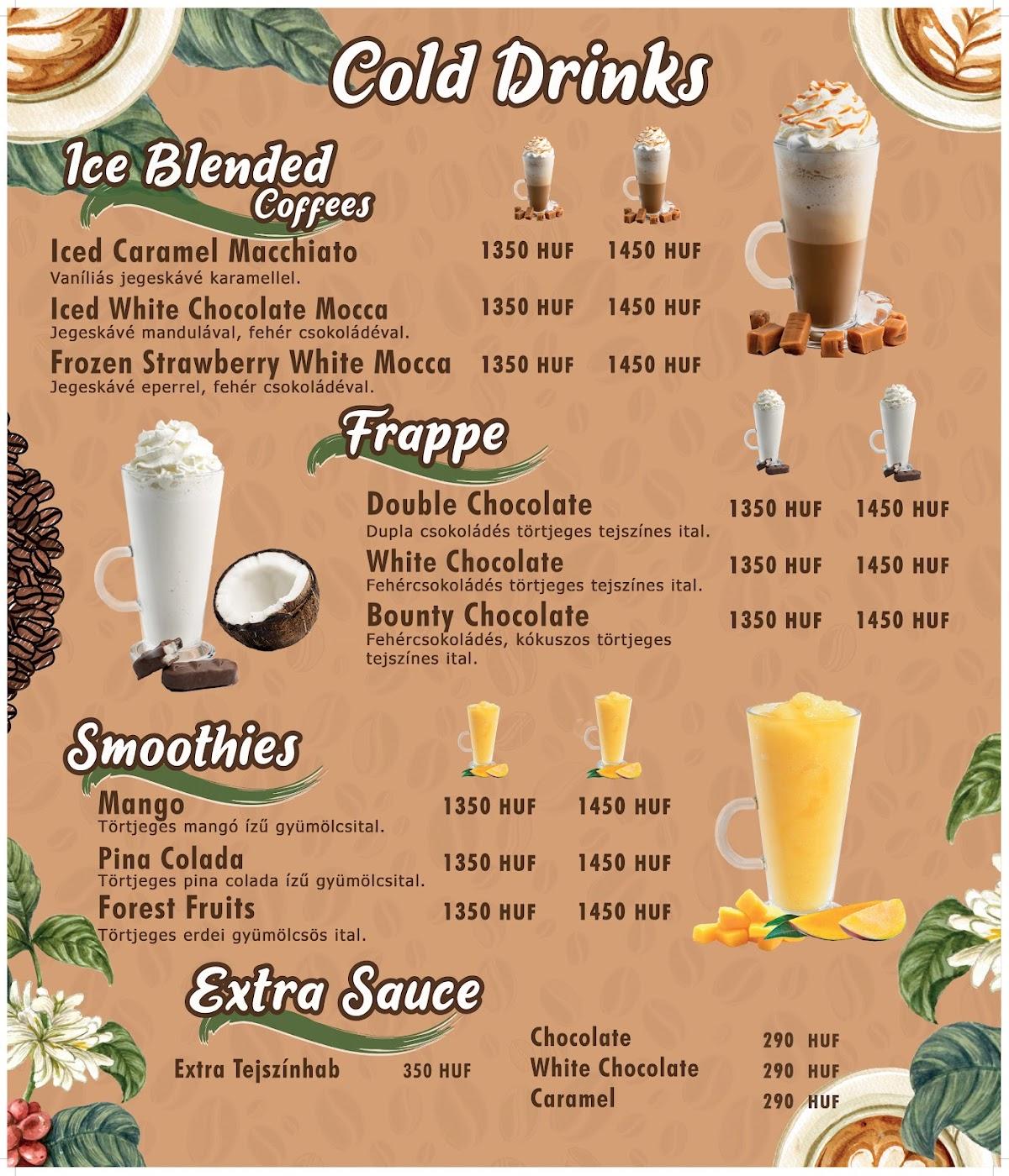 Menu at California Coffee Company pub & bar, Polgár