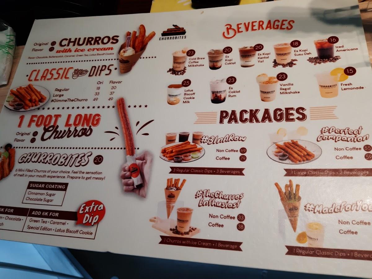 Menu at Churrobites (The Churros Enthusiast) Kalibata Square restaurant ...