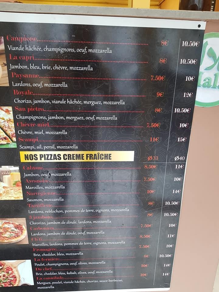 Menu au Pizzeria La Condéenne, Condé-sur-l'Escaut