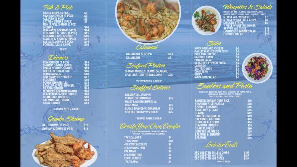 Menu at Lighthouse Fish Market restaurant, New York City, Frederick ...
