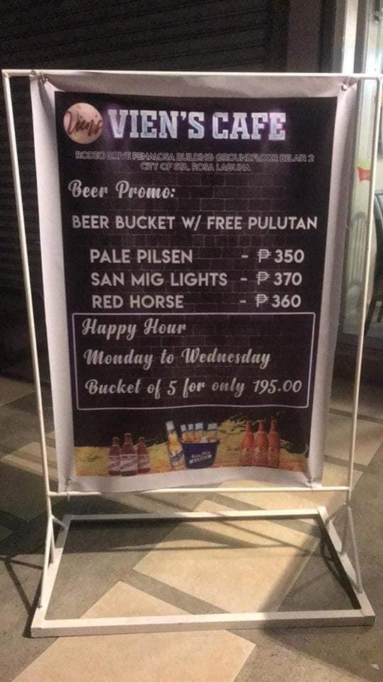 Menu At Vien S Anne Cafe Silang