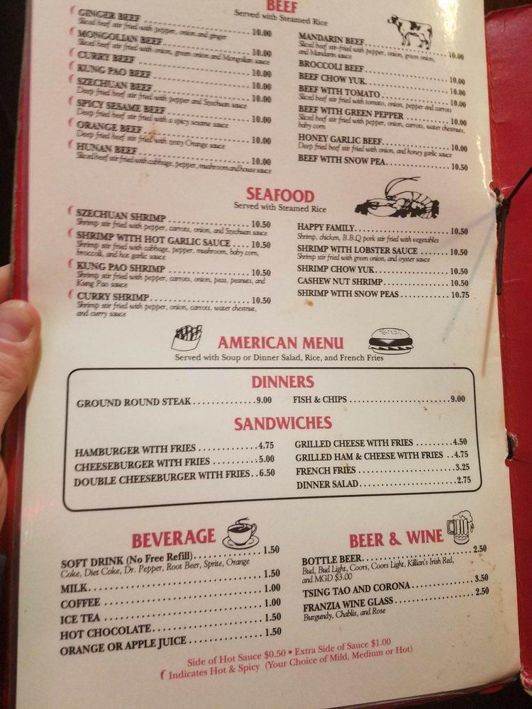 Menu at Golden Fountain restaurant, Pendleton, 437 S Main St