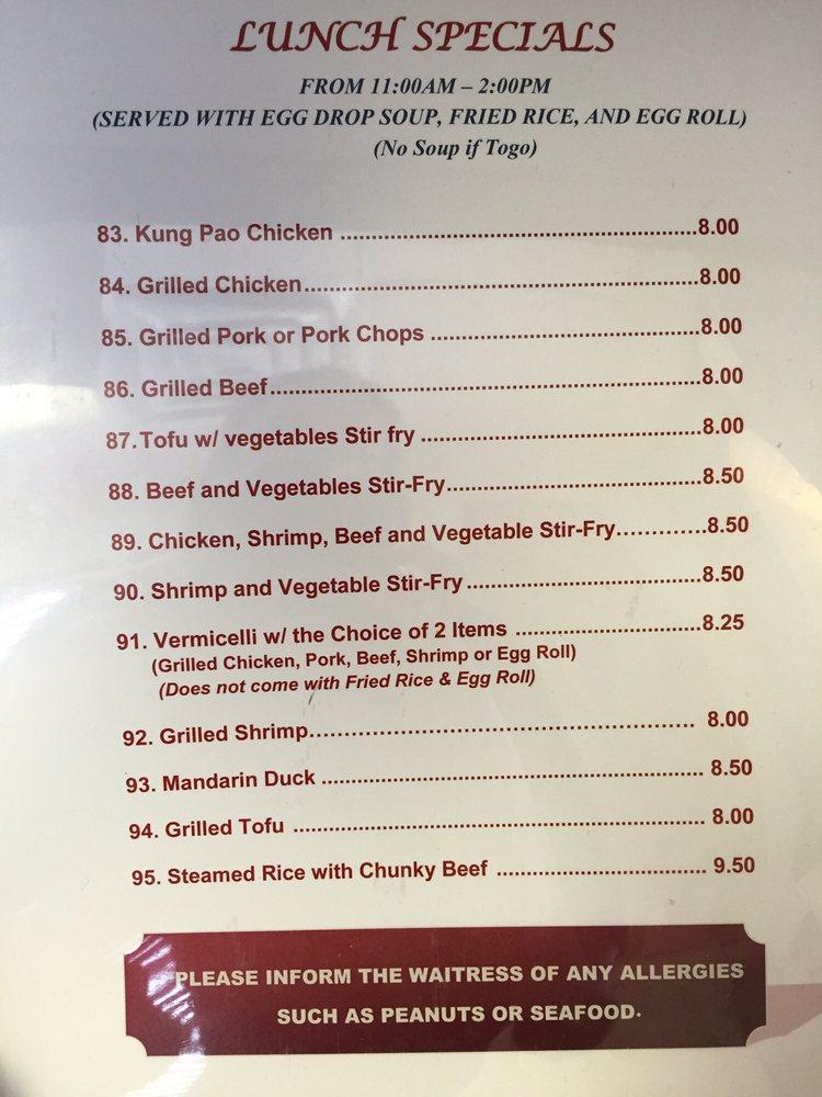 Menu at Dong Phuong Bakery & Restaurant, New Orleans