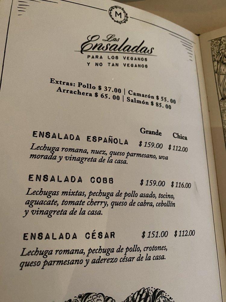 Menu at Restaurant Merlot Bistro, Tijuana, Av. Tapachula 3