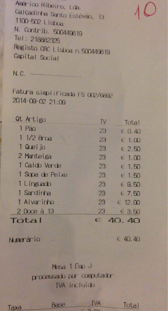 Menu at Pateo 13 restaurant, Lisbon, Calçadinha de Santo Estêvão N°13