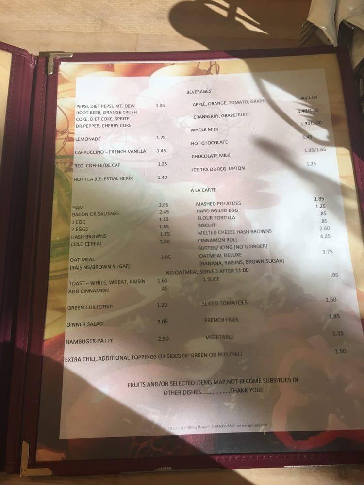 Menu at Campus Café restaurant, Alamosa, 435 Poncha Ave