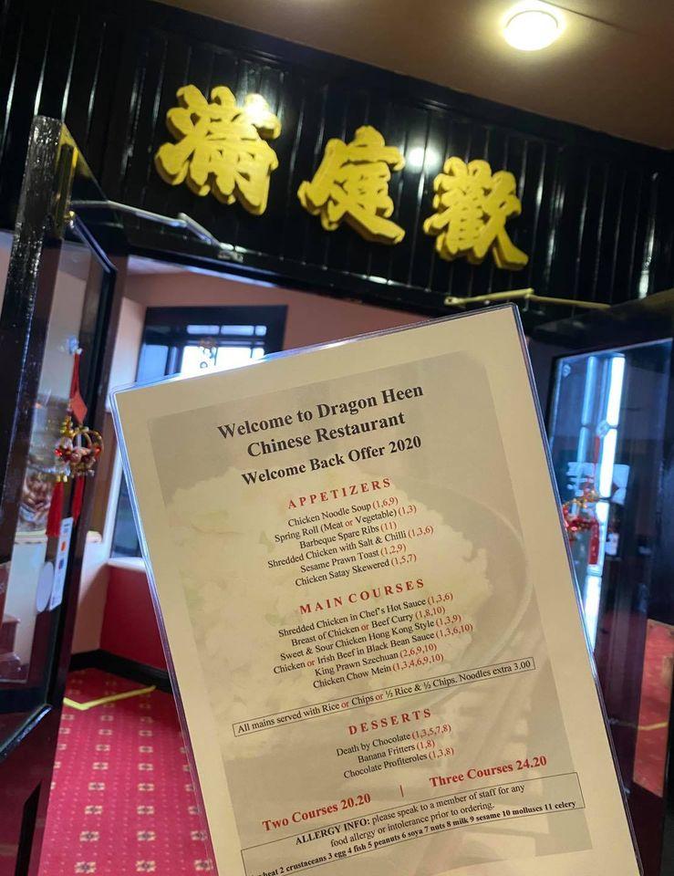 Menu at Dragon Heen Chinese Restaurant, Wexford